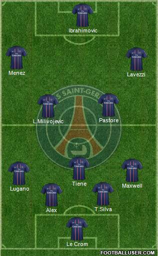 Paris Saint-Germain Formation 2012 | FootballUser.com