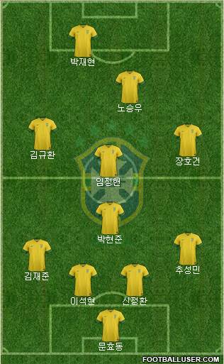 Brazil National Football Team Formation 2014 | FootballUser.com