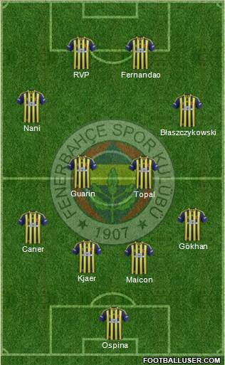 Fenerbahçe SK Formation 2015 | FootballUser.com