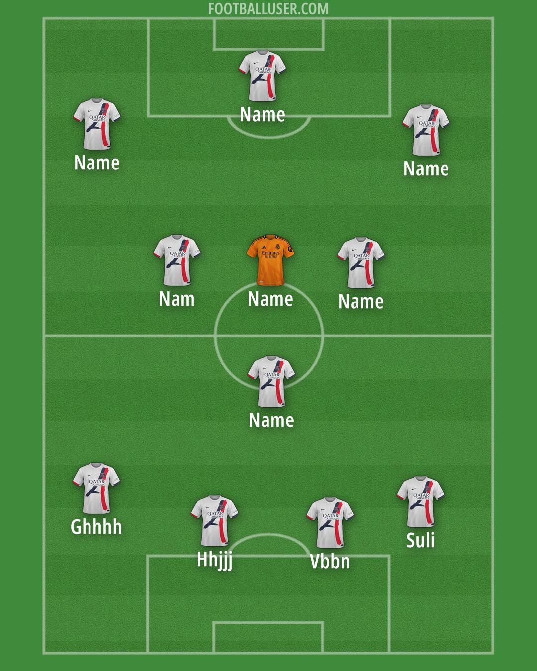 Custom Team Formation 2025 | FootballUser.com